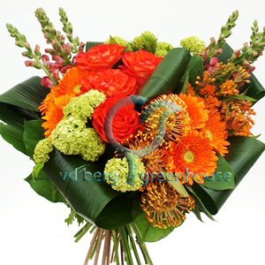 Boeketten: Modern boeket oranje